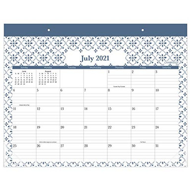 Academic Desk Calendar 2021-2022- Cambridge Desk Pad Calendar- Monthly ...