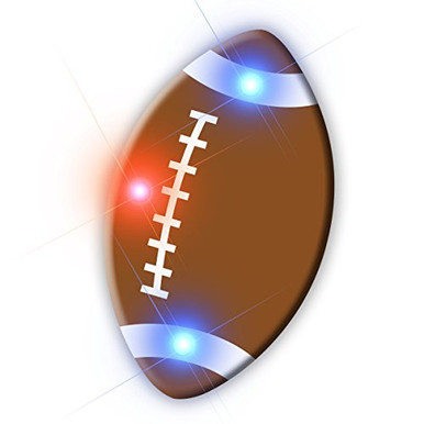 Light Up Football Flashing Blinking LED Body Light Lapel Pins -5-Pack ...
