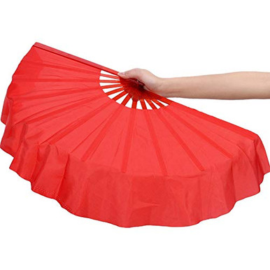 ZooBoo 1pair 12 Bones Plastic Dance Hand Held Fan Taichi Kungfu Fan ...