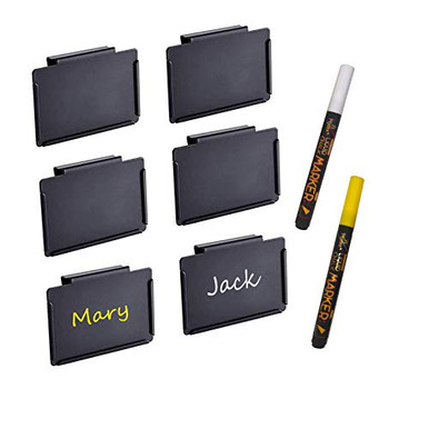 Black Clip Label Holders- Metal Hanging Clip Labels- Removable ...