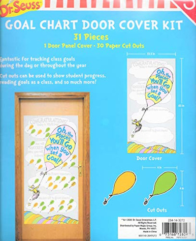 LLP Dr. Seuss OH The Places You'll Go 31 Piece Goal Chart Door Cover ...