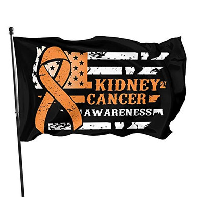 I Wear Orange for Kidney Cancer Awareness Flag 3x5 Outdoor-Long Lasting ...