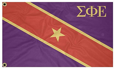 Flag Collab Sigma Phi Epsilon Purple Fraternity Flag Greek Banner 3 ...