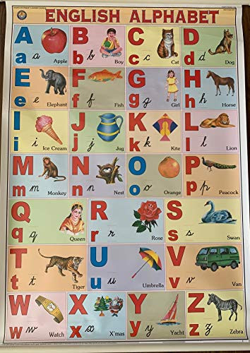 English Alphabet Chart Big Size with Big Pocket map of USA and World ...