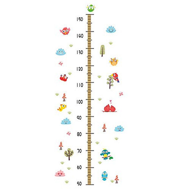 Wall Sticker Grow Up with Lovely Animals Height Measure Stickers for ...