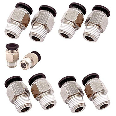 Beduan Pneumatic Push to Connect Fittings Male Straight PC 10mm Tube OD ...