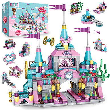 Girls Building Blocks Set Toy - 571pcs Princess Castle STEM Building ...