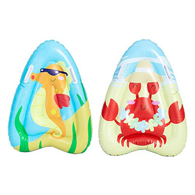2 Sets Inflatable Boogie Boards- Swimming Pool Floating Boards for Kids ...