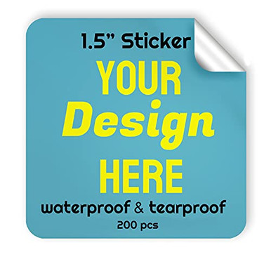 Custom Vinyl Label Stickers-150 ~ 420 Pack UV Print of Personalized ...