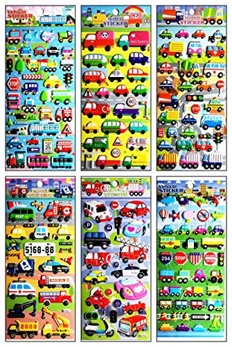 Umama Stickers 6 Sheets Vehicle Truck Van Bus Fire Truck Airplane ...
