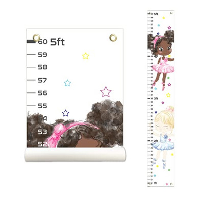 Ballerina Growth Chart for Kids- Height Chart- Girl Height Chart ...