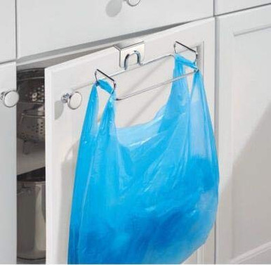 Wall Mount Garbage Bag Holder Door Back Hidden Trash Can Over the ...