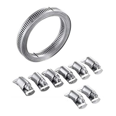 STEELSOFT Large Adjustable Hose Clamp Set Assortment With Manual- Cut ...