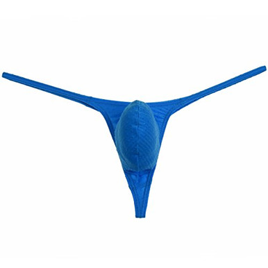 JAXFSTK Men's Shiny Micro String Thongs Pouch T-Back Sexy Swimwear ...