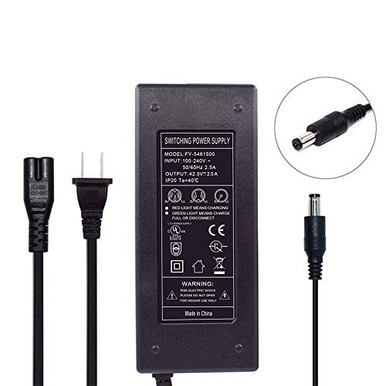 FS Fushield 36V-42V 2A Battery Charger- Power Adapter with DC5.5mm 2 ...