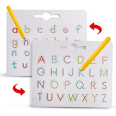 Double Sided Magnetic Letter Board - 2 in 1 Alphabet Magnets ABC ...