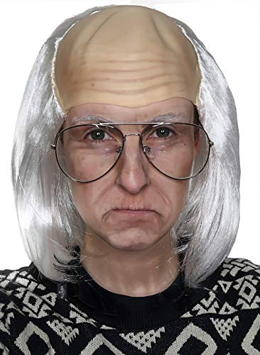 Old Man Wig - White Bald Cap Wigs Ben Franklin Einstein Costume - Fits ...