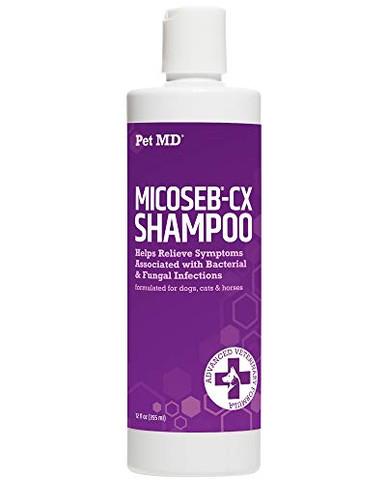 Pet MD Micoseb-CX Medicated Shampoo for Dogs- Cats- and Horses with ...