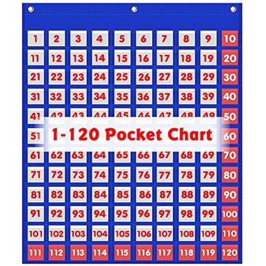 VNOM Hundreds Pocket Chart Kids Counting Number Learning Chart for ...