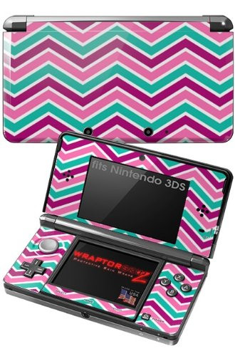 Nintendo 3DS Decal Style Skin - Zig Zag Teal Pink Purple ...