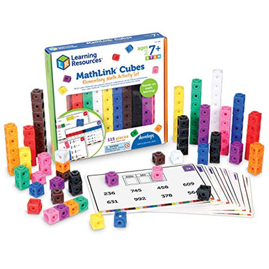 Learning Resources MathLink Cubes Elementary Math Activity Set- Math ...