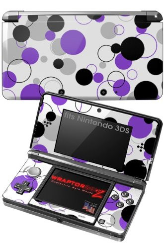 Nintendo 3DS Decal Style Skin - Lots of Dots Purple on White ...
