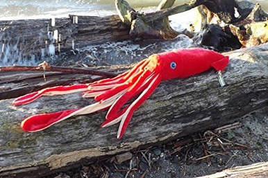 Giant Squid Stuffed Animal - 32" Big Red Plush Toy Squid ...