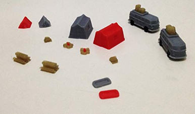 Outland Models Train Railway Campground Set- Bus Tent Table Boat Z ...