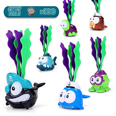 Fun-Here Diving Pool Toys 6 Pack Light-up Animal Set Summer Shining ...