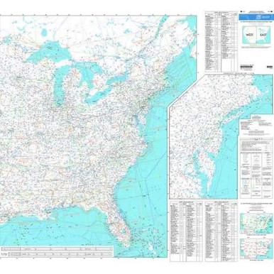 FAA Chart- U.S. IFR/VFR Low Altitude Planning Chart Flat Two-Sided ...