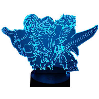 Demon Slayer 3D LED Night Light Kamado Tanjirou Nezuko Lampara Desk ...