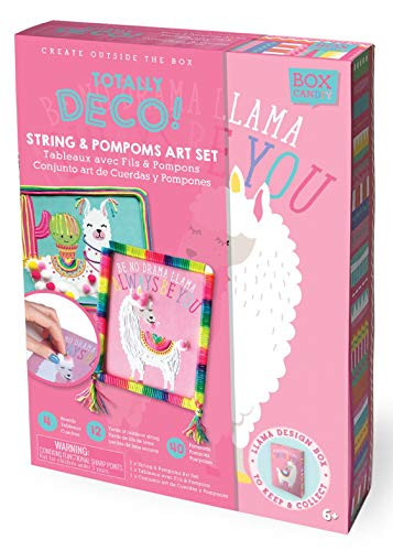 BOX CANDIY Totally Deco Llama Love String and Pom Pom Art Set in ...