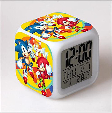 Sonic Clock Kids Alarm Clock sonic2 The Hedgehog Digital Clocks LED ...