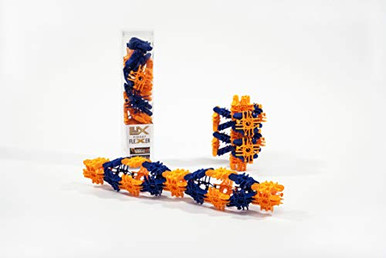 Lux Blox Orange and Blue Fidget Flexer Set -30 Pieces- Flexible and ...