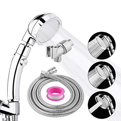 Shower Head- High Pressure Setting Shower Head Hand-Held with ON/OFF ...