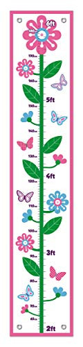 Childrens Bedroom Decor Flower Growth Chart for Kids Measurement Height ...