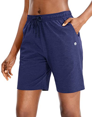 G Gradual Women's Bermuda Shorts Jersey Shorts with Deep Pockets 7inch ...