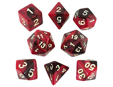 Paladin Roleplaying Red and Brown Dice - Expanded DND Set with Extra ...