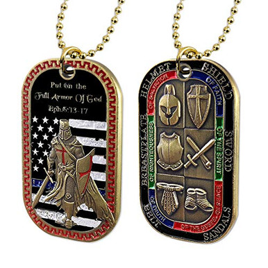 Put on The Whole Armor of God Dog Tag Pendant Necklace ...