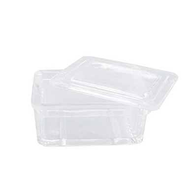 Square Type Glass Coplin Staining Jar Lid Holds up to 10 Slides ...