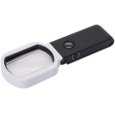 Scicalife LED Lighted Magnifying Glasses 10X Pocket Handheld Magnifier ...