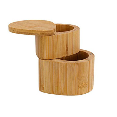 Natural Bamboo Seasoning Jar Salt Can Sugar Spice Bottle with Screw Cap ...