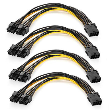 PCIe Splitter 8 Pin Female to Dual 8 Pin -6 Pin Plus 2 Pin- Male GPU ...