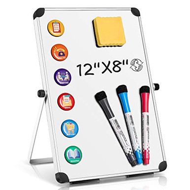 Homemaxs Dry Erase White Board Small- 12''x8'' Portable Magnetic Dry ...