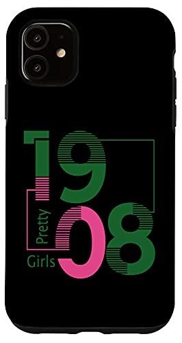 iPhone 11 AKA Sorority 1908 HBCU Pink and Green Pride Case ...