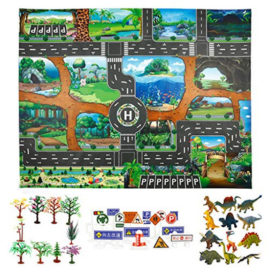 Fine Urban Traffic Scene Map- Children's Toys Carry Game Pad 130 100 ...
