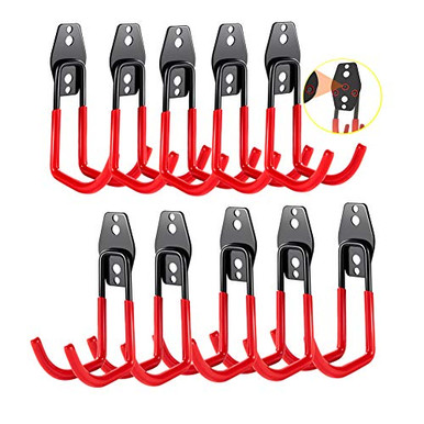3-H Garage Hooks Heavy Duty- Steel Garage Storage Hooks- 10 Big J Hooks ...
