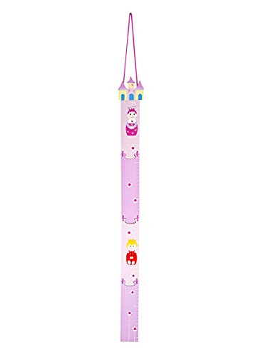 Pink Wooden Growth Chart Height Chart with Prince and Princess Design ...
