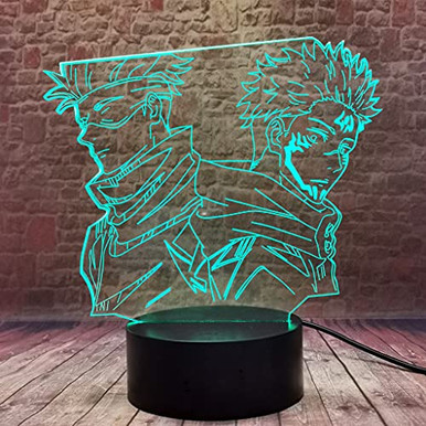 Satoru Gojo Itadori Yuji 3D Illusion Jujutsu Kaisen LED Anime Lamp 16 ...