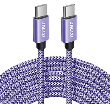 Purple USB C to USB C Cable - 20ft -- JALIXI Extra Long USB Type C 2.0 ...